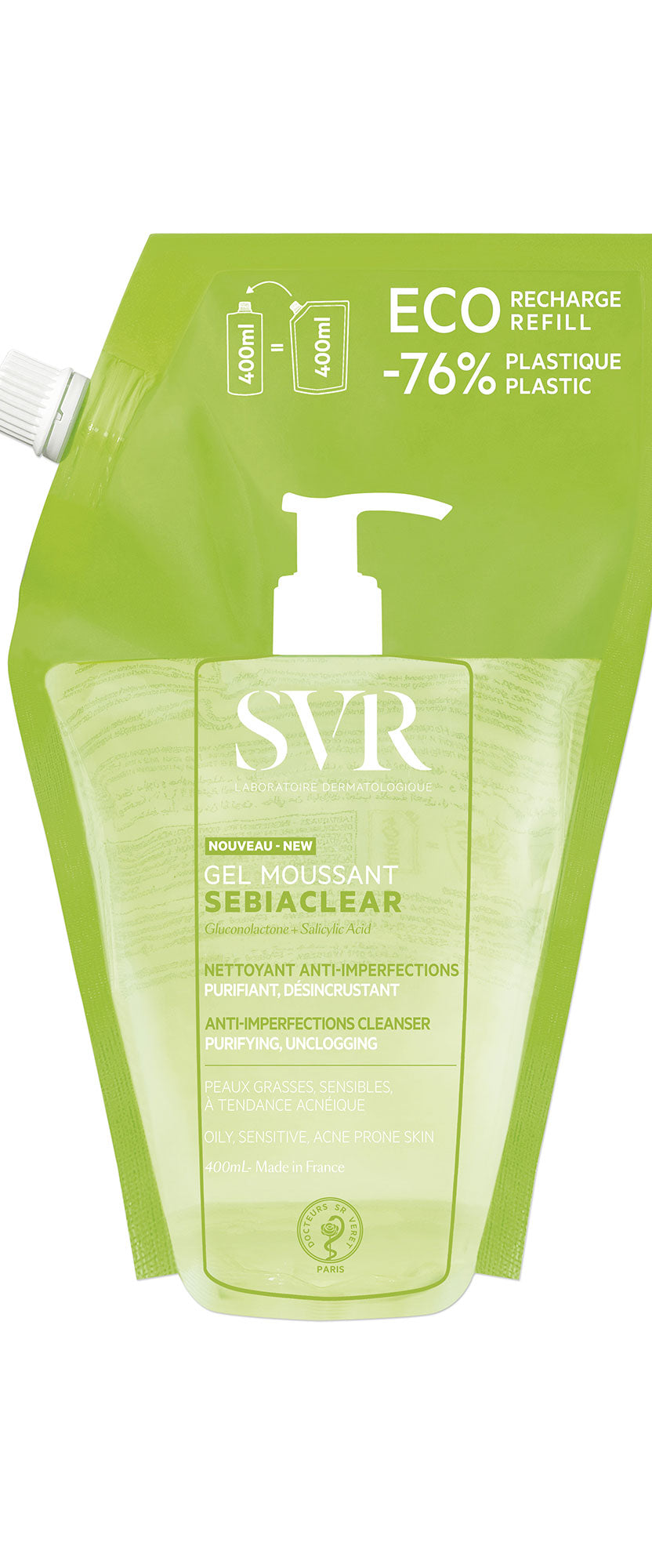 SEBIACLEAR Gel Moussant - Purification efficace pour peaux à tendance ...